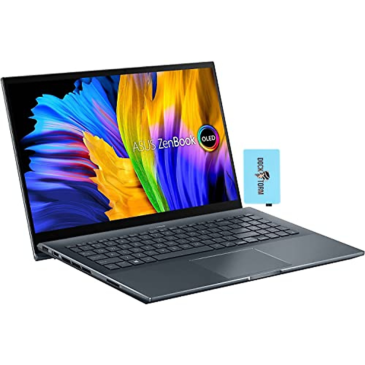 ASUS ZenBook Pro 15 Home & Business Laptop (AMD Ryzen 9 5900HX 8-Core, 16GB RAM, 8TB PCIe SSD, GeForce RTX 3050 Ti, 15.6" 60Hz Touch Full HD (1920x1080), WiFi, Bluetooth, Win 11 Pro) with Hub