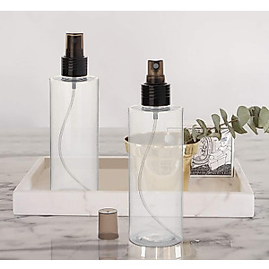 Yebeauty Empty Spray Bottles for Essential Oils, 8oz Refillable Clear Plastic Misting Spray Bottles Atomizer Fine Mister Spray Bottle for Beauty Products, Cleaning, Pack of 2