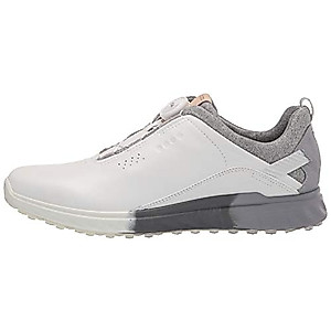 ECCO Women's S-Three BOA Gore-TEX Waterproof Hybrid Golf Shoe, White/Silver Grey, 7-7. 5