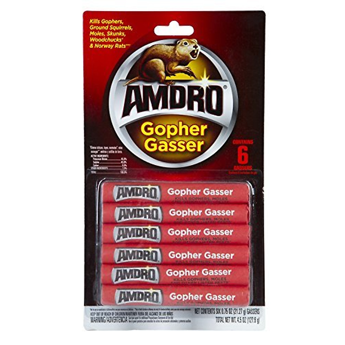 Amdro Gopher Gasser Contains 6 Gassers 0.75oz (2)