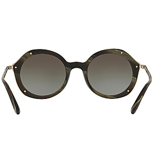 GIORGIO ARMANI AR8075F - 54968E Sunglasses Matte Striped Green Horn w/Green Gradient Lens 48mm