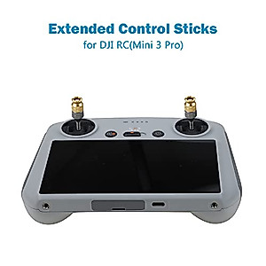 Tineer Extended Remote Controller Joystick,CNC Transmitter Thumbstick Control Joystick Extended Rocker Compatible with DJI RC Controller Mini 3 Pro Accessory