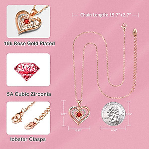 LMYLNKT 925 Sterling Jewelry Gift Forever Love Heart Zirconia Pendant Necklace for Women - Perfect Anniversary, Christmas gifts Mother's Day, and Birthday Gift for Women Mom Girlfriend Girls Her