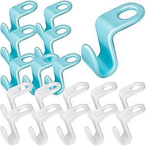 Clothes Hanger Connector Hooks 50PCS Cascading Cloth Hanger Hook Space Saving Coat Hangers Clip Multi-Layer Stackable Hanger Connecting Hooks for Wardrobe Organizer Closets