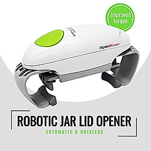 Robotwist Jar Opener, Automatic Jar Opener, Deluxe Model with Improved Torque, Robo Twist Kitchen Gadgets for Home, Electric Handsfree Easy Jar Opener – Works on All Jar Sizes, As Seen on TV