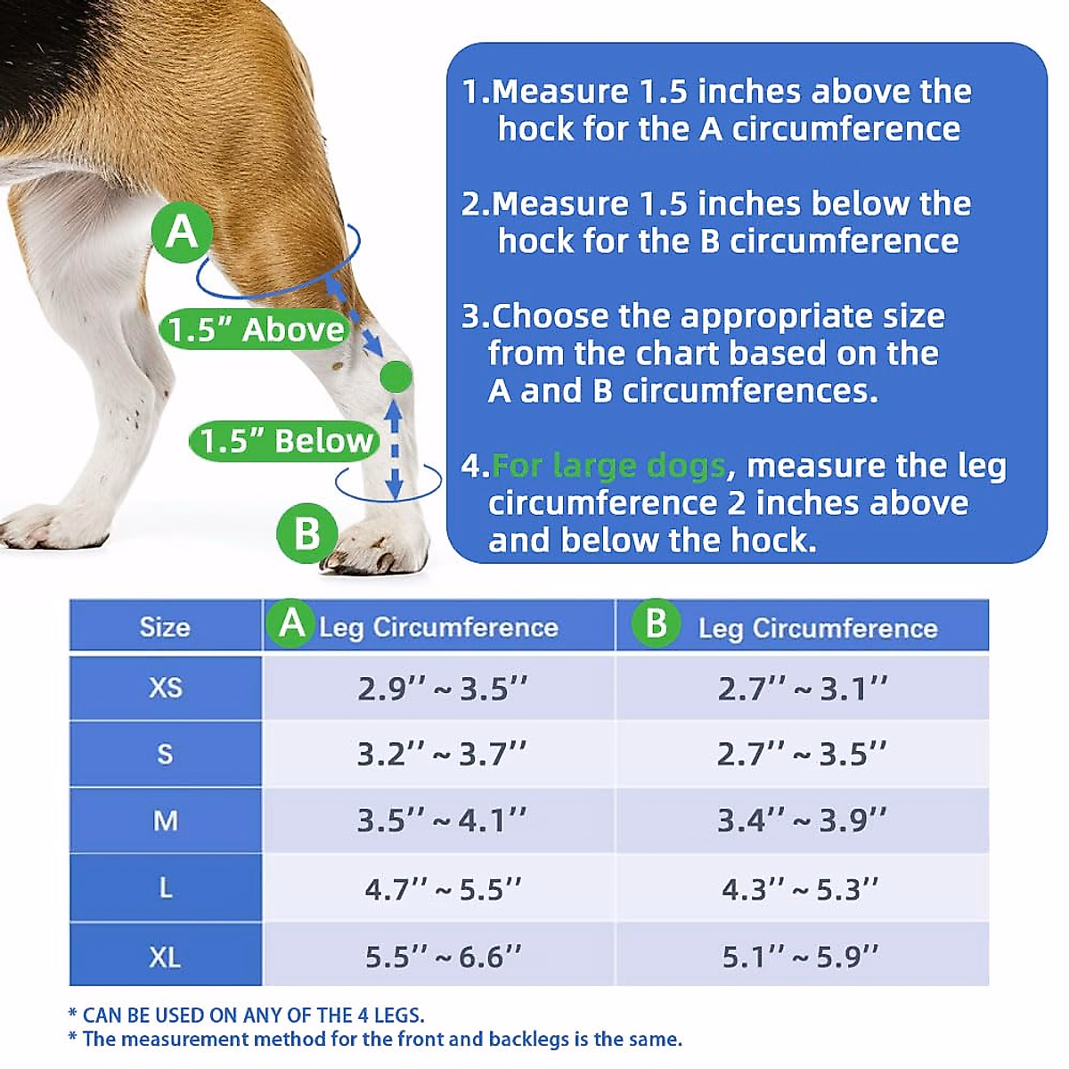 Dog Knee Brace for Torn ACL Hind Leg and Luxating Patella, Canine Rear Hock Joint Support, Joint Injury and Sprain Protection, Removable Design, Comes with 2 Spring Bars and 2 Steel Bars (XS Pair)
