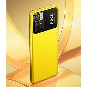 Xiaomi Poco M4 PRO 5G + 4G Volte Global Unlocked GSM 6.6" Octa Core 50mp Camera (Not Verizon/Boost/Cricket CDMA) + Car Fast Car Charger Bundle (128GB+6GB, Yellow)