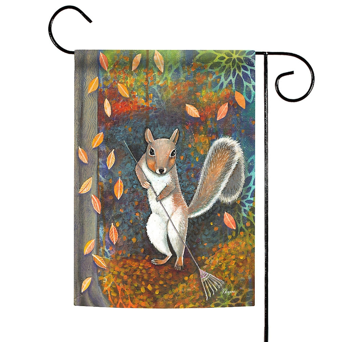 Toland Home Garden 1112495 Working Hard Fall Flag 12x18 Inch Double Sided Fall Garden Flag for Outdoor House Flag Yard Decoration