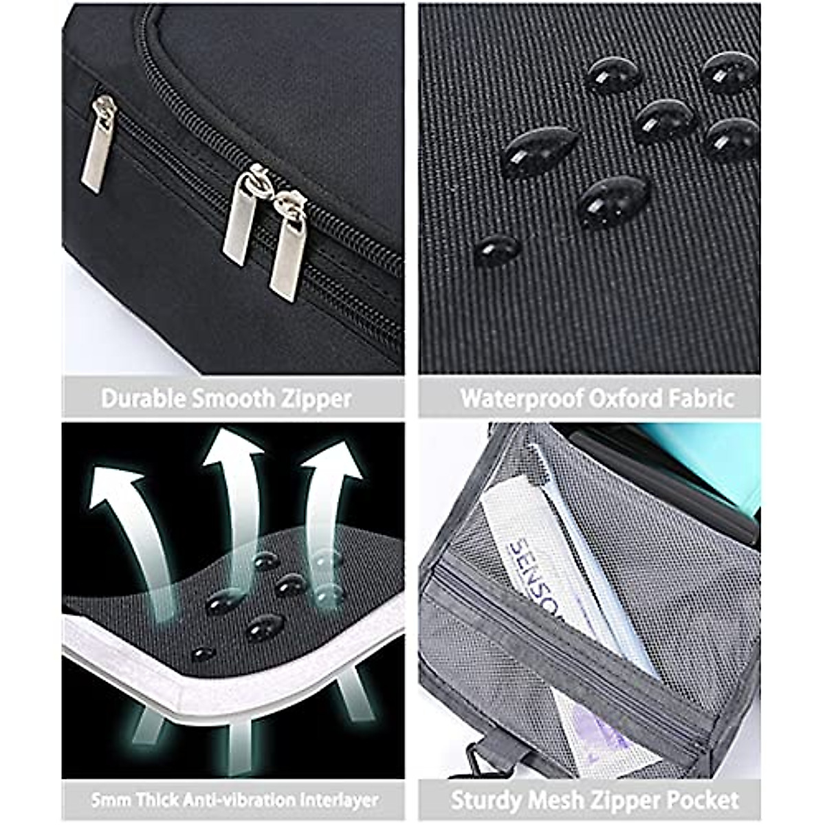 NuAngela Toiletry Bag for Men Women, Hanging Dopp Kit Water Resistant, Portable Makeup Organizer Wash Cases For Bathroom Shower, Travel Shaving Kit Bags (Pink)