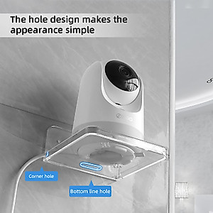 Wall Mount Floating Shelves for 2 Pcs Camera Mini Speaker Shelf Baby Monitor Wall Mount Shelf Other Small Items in Bedroom Bathroom Kitchen Living Room Clear Mini Shelf Flexible Use for Wall Space