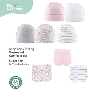 The Peanutshell Newborn Clothes & Essentials Gift Set for Baby Girls - 23 Pieces - Fits Newborns to 3 Months