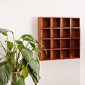 Fityle Home Storage Cabinet Cubby Wall Mount Shelf Grids for Displaying Collection