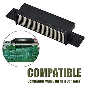 Replacement 72 Pin Slot for NES, 72 Pin Connector for NES, 72 Pin Cartridge Slot Connector with 3.8mm 4.5mm Screwdriver Bit Open Tool for NES 8 Bit System