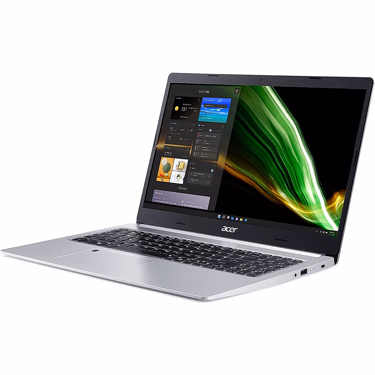 Acer Aspire 5 Slim 15.6" FHD IPS Premium Laptop | AMD Ryzen 7 3700U | Backlit Keyboard | Fingerprint Reader | Windows 11 (Silver, 8GB DDR4 | 256GB SSD)