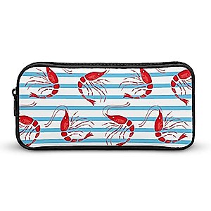 Shrimp Watercolor Pencil Case Pencil Pouch Coin Pouch Cosmetic Bag Office Stationery Organizer