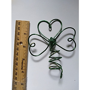 Green & Gold Shamrock Mini Tree Topper For Small St Patrick's Day Trees