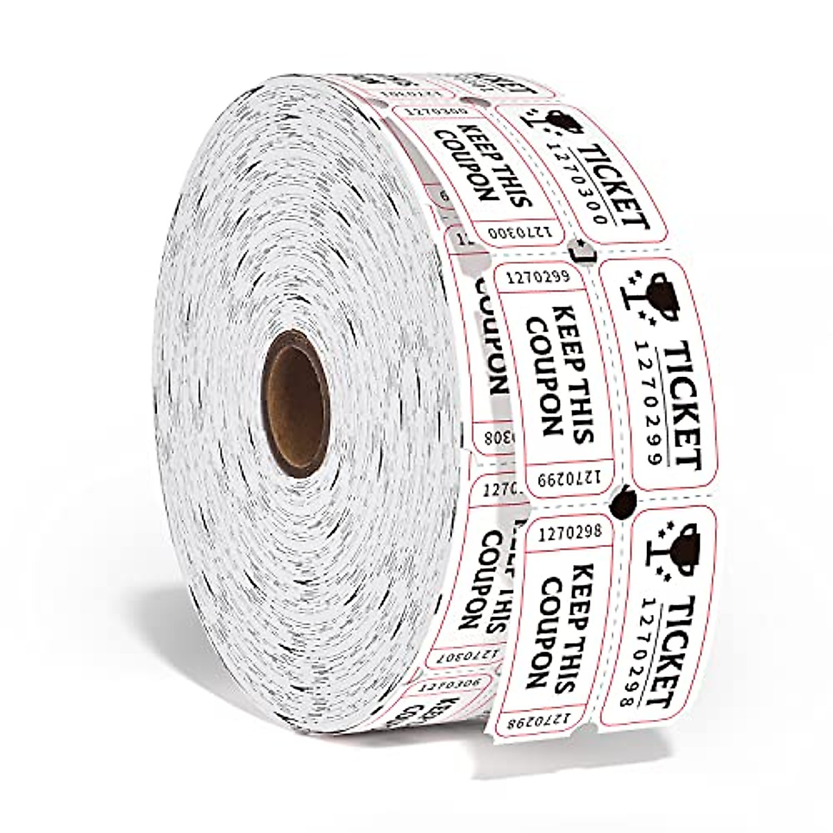 Methdic 2" x 2" 2000 Raffle Tickets Double Roll for Events, Entry, Class Reward, Fundraiser & Prizes Tickets