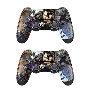 PS4 Pro Skins - Decals for PS4 Controller Playstation 4 Pro - Stickers Cover for PS4 Pro Controller Sony Playstation Four Pro Accessories with Dualshock 4 Two Controllers Skin - Apex