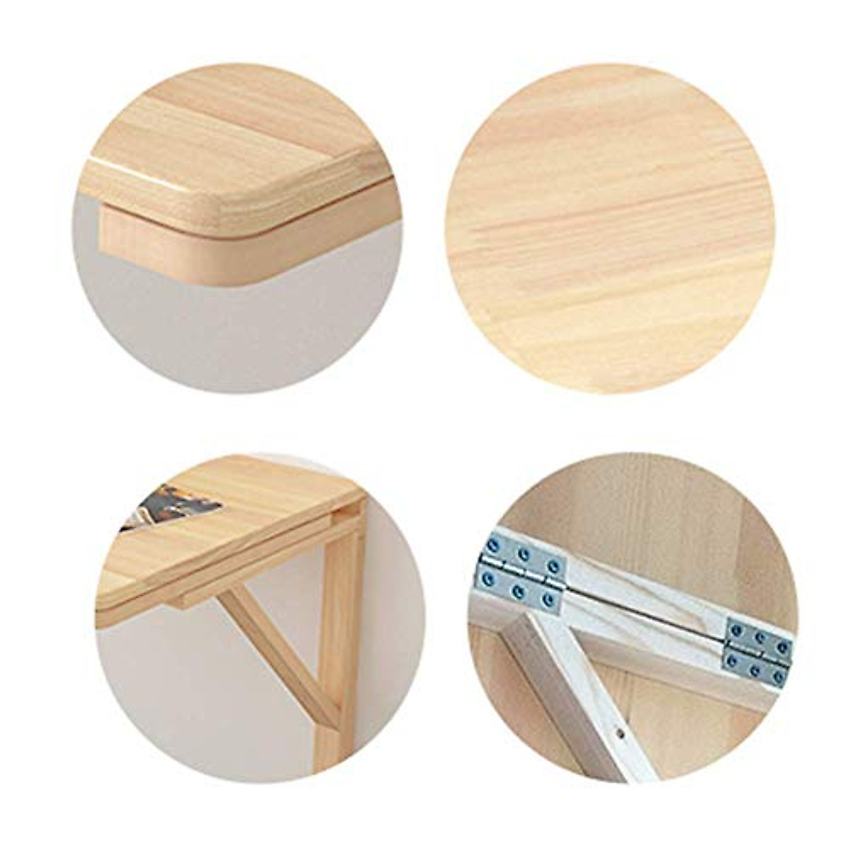 PIBM Stylish Simplicity Shelf Wall Mounted Floating Rack Shelves Foldable Computer Desk Solid Wood Triangular Bracket Bearing Strong,12 Sizes, a , 60X45CM
