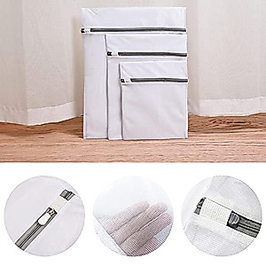 Set of 7 Laundry Bags, Full-Size High Resilience Delicates Mesh Laundry Bags, Travel Organizer Bags for Shirts, Pants, Socks, Underwear, Gloves, Table Cloths, and Curtains