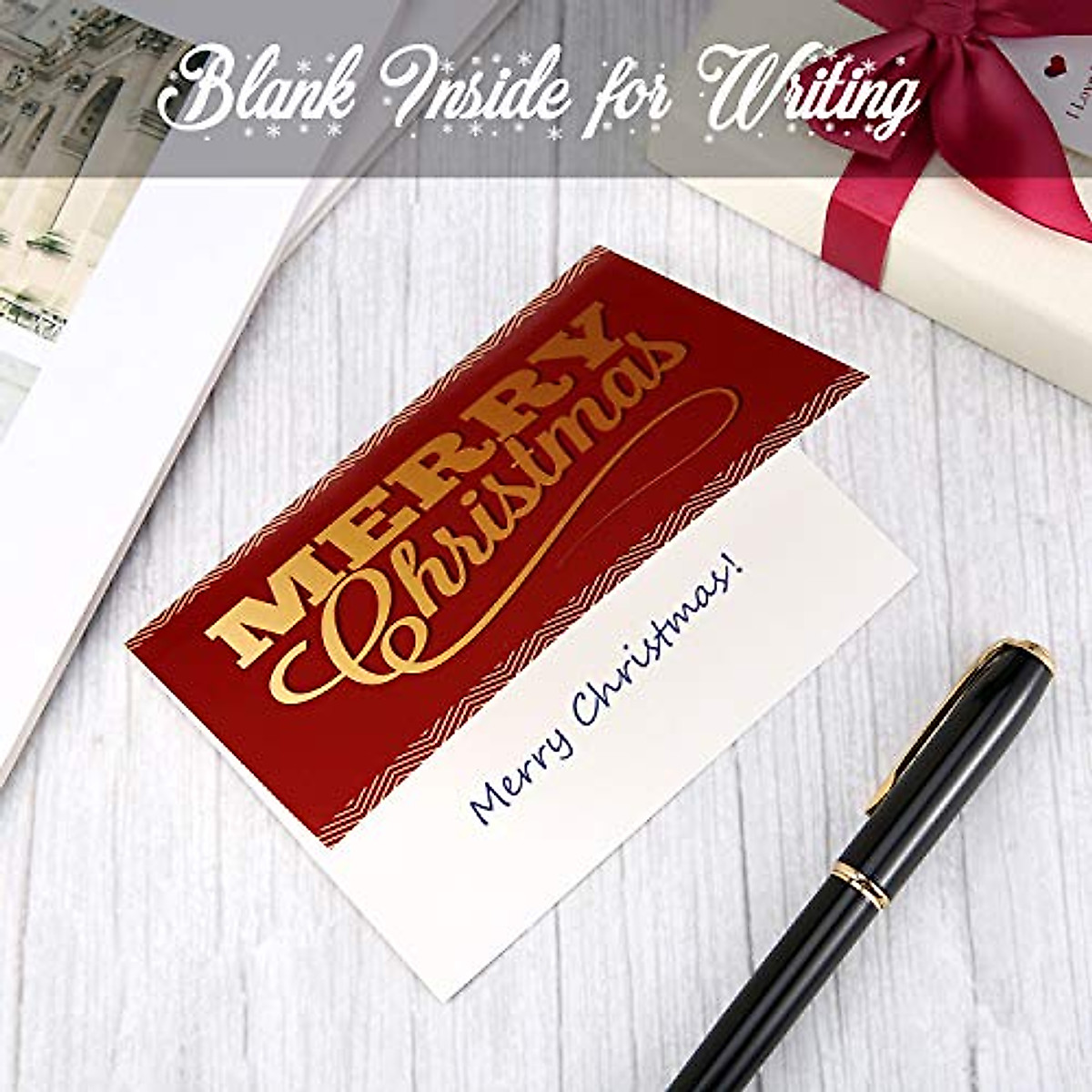 Outus Set of 36 Christmas Greeting Cards with Envelopes, 9 Merry Christmas Designs Note Cards Christmas Cards Assortment