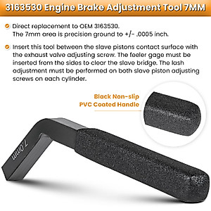 3163021 Cam Timing Tool Kit+3163530 Engine Brake Adjustment Tool 7MM for All Cummins ISX QSX Engine 2007-2017 with Cam Gear Puller & Crank Pin Replace OEM 3163069 3163020 Heavy Duty Steel (15 PCS)