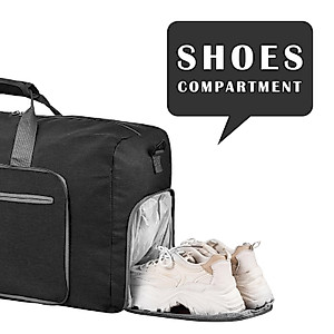 Felipe Varela 85L Duffle Bag with Shoes Compartment and Adjustable Strap,Foldable Travel Duffel Bags for Men Women,Waterproof Duffel Bags