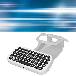 Hoopoocolor Wireless Keyboard for PS5 Controller, Combing Bluetooth Keyboard with Controller, with Clip, Charging Cable, LED Indicator, Wireless Bluetooth Chatpad for Gaming Live Chat