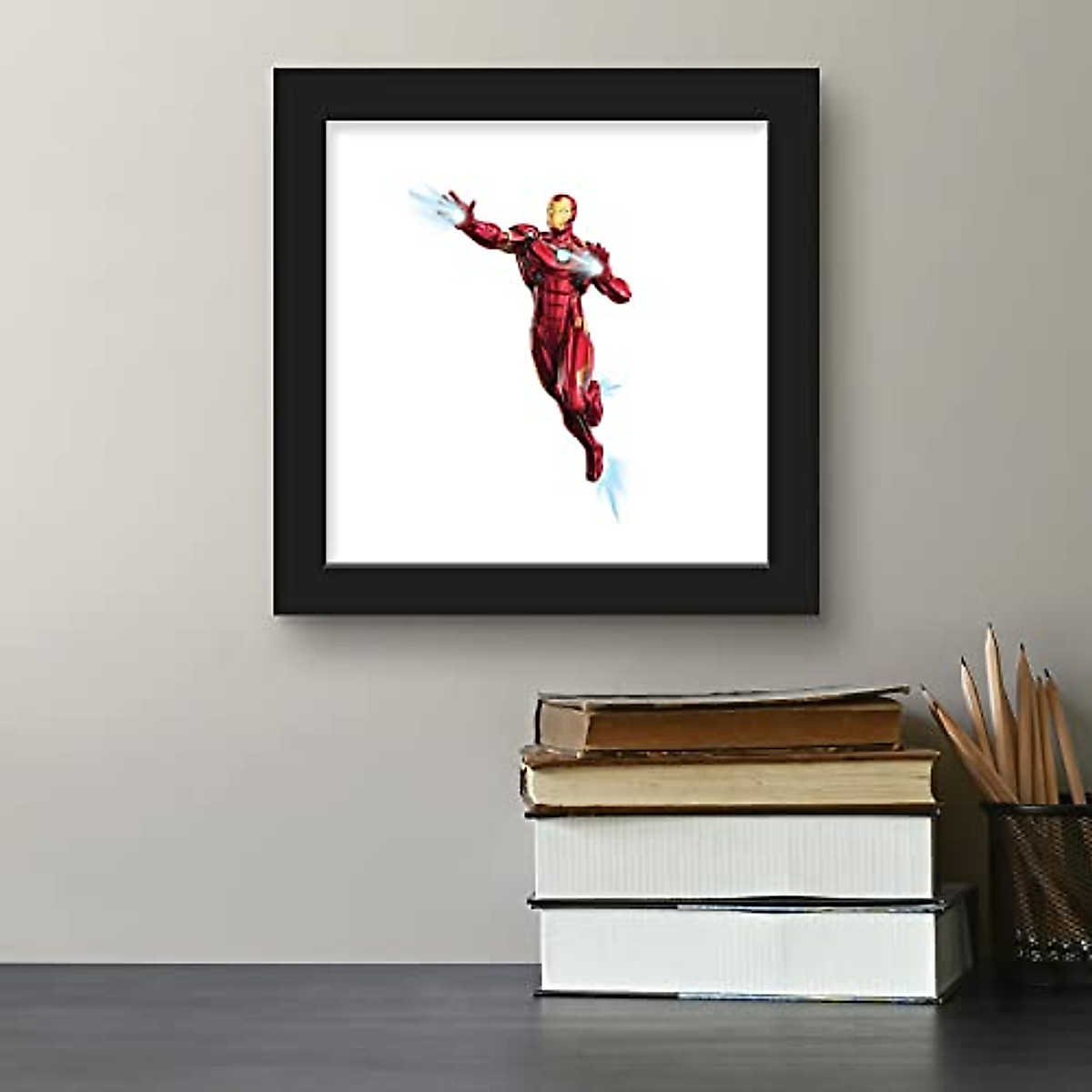 Trends International Gallery Pops Marvel Comics Avengers - Iron Man Wall Art Wall Poster, 12" x 12", Black Framed Version