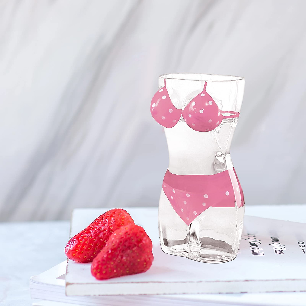 Cocktail Shot Glass, Transparent Funny Wine Glass, Body Shape Beverage Cups,Sexy Body Wine Glasses Drinking Glasses, Glassware Bar Decoration Cup, for Bars Birthday Party Decor(Pink 60ml)