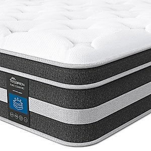 Eseren Full Size Mattress, 12 inch Gel Memory Foam Hybrid Mattress, Individual Pocket Spring Full Bed Mattress, Breathable - Medium Firm - Motion Isolation Double Mattress, 75 x 54 x 12 Inch