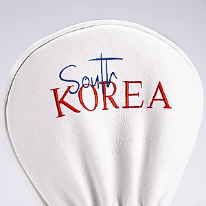 Pins & Aces South Korea Head Cover - Premium, Hand-Made Leather, Headcover - Korean Pride Styled, Tour Quality Golf Club Cover - Style and Customize Your Golf Bag (Driver)