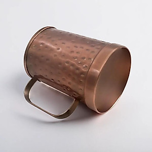 German Style Copper Finish Beer Stein Hammered - 100% Pure Heavy Gauge Steel Beer Mug 20 Oz