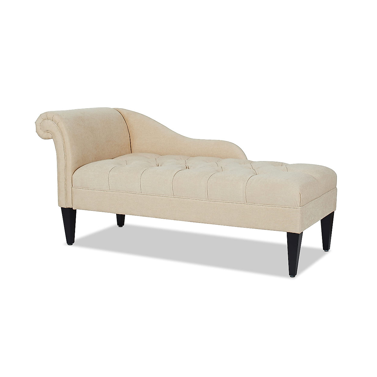Jennifer Taylor Home Harrison Tufted Roll Arm Lorilee Lounge, Beige Chenille