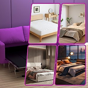Imperius Foldable Box Spring, Bunkie Board, Bed Support Slats for Support to Streamline and Minimize The Bed, No Assembly Needed, Twin Size, 48 x 48