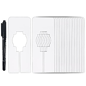 GZHOK Closet Dividers for Hanging Clothes 20 Pack Clothing Rack Dividers Baby Closet Dividers White Hanger Dividers With Marking Pen(Square)