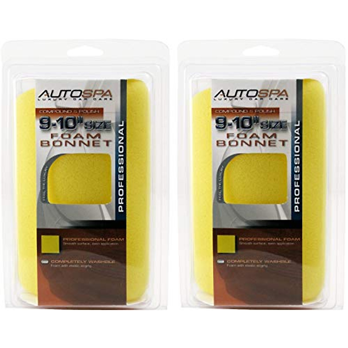 AutoSpa 40411AS Foam 9-10" Polishing Bonnet(Pack of 2)