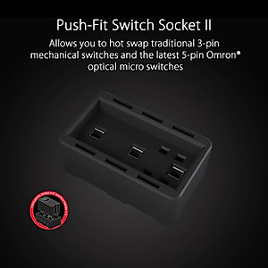 ASUS ROG Gladius III Wired Gaming Mouse, 19K Optical Sensor, 19,000 DPI, 6 Programmable Buttons, RGB Lighting, ROG Switch Socket Design, Swappable Switches, Ergonomic, Black