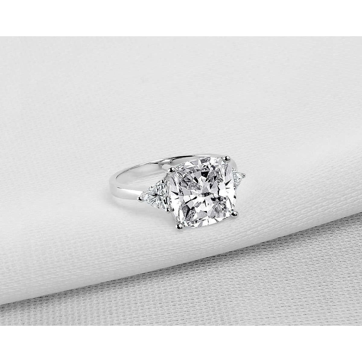 AINUOSHI Engagement Rings for Women 5.5ct Cushion Cut Cubic Zirconia CZ 925 Sterling Silver Wedding Rings Christmas Gifts for Women Anniversary Valentines Day Gifts for Her (8)