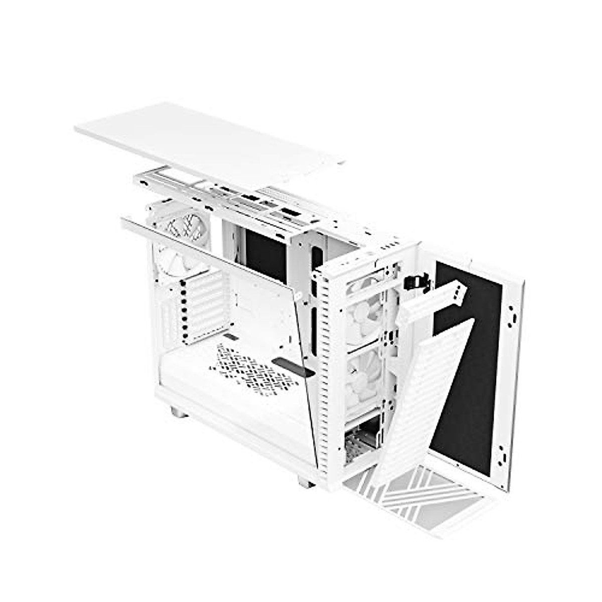 Fractal Design Define 7 White Brushed Aluminum/Steel E-ATX Silent Modular Tempered Glass Window Mid Tower Computer Case