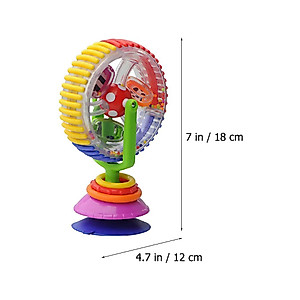 Toyvian High Chair Toy Baby Ferris Wheel Toy Suction Cup Newborn Spinner Activity Toy Newborn High Chair Rattle Interactive Development Educational Toy for Feeding Plaything, Early Development