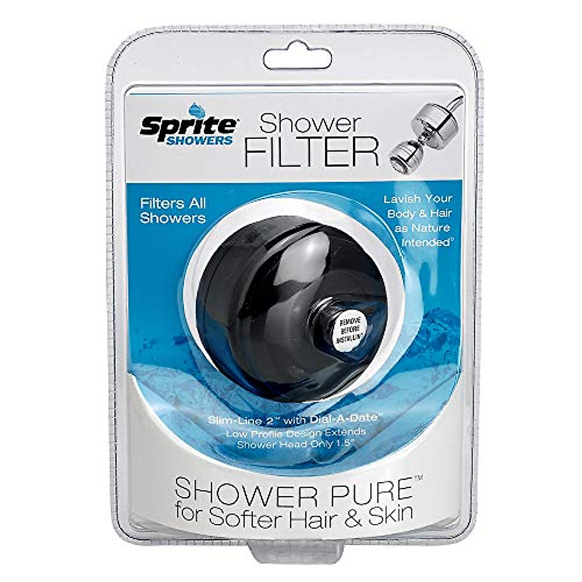 Sprite Showers SLB-ORB Slim-Line Brass Metal Shower Filter, Oil Rubbed Bronze