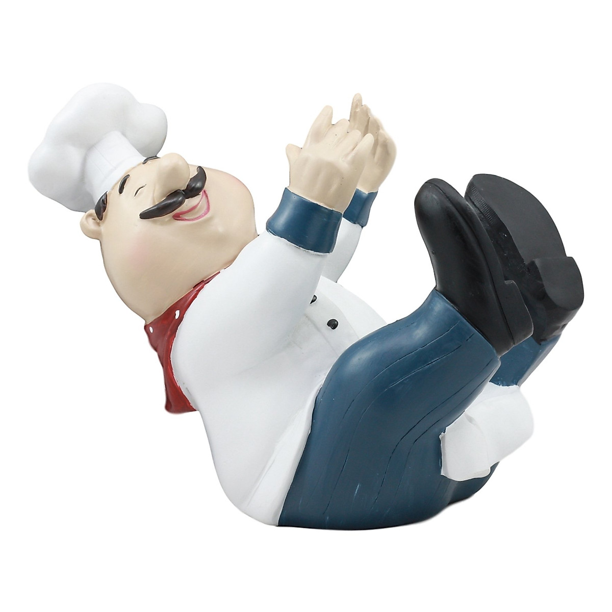 Ebros For The Love Of Wine Fat Chef Marco Hugging Wine Bottle Holder Figurine Kitchen Countertop Wine Cellar Hosting Table Decor Piece