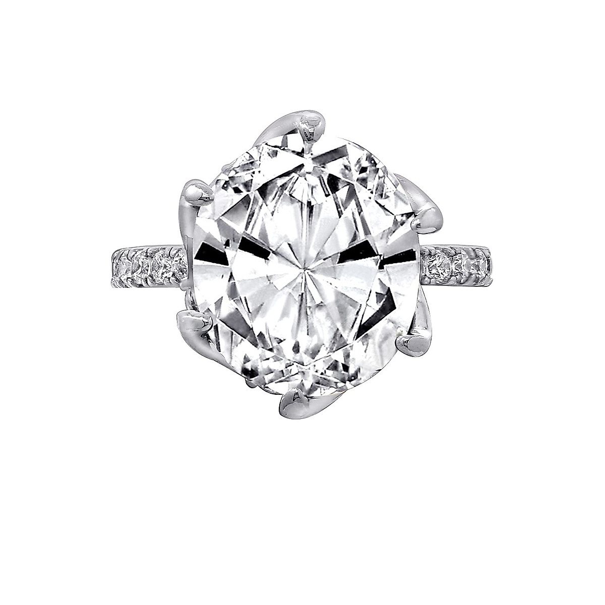 DIAMONBLISS Platinum Plated Silver Celebrity Kourtney with Cubic Zirconia Cocktail Ring (7)