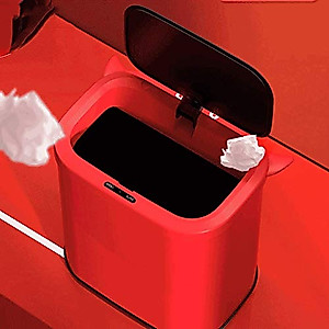 CXDTBH 10L Creativity Cute Smart Trash Can Household Automatic Trash Can with Lid Small Bathroom Garbage Can Touchless Trash Can Trash Can for Bedroom (Color : OneColor)