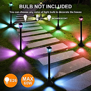 LEDMO Post Light with Pier Mount Base Dusk to Dawn, 60W Outdoor Waterproof Lamp Post Fixture, Exterior Lamp Post Lantern Head with Clear Seeded Glass for Garden, Patio, Pathway