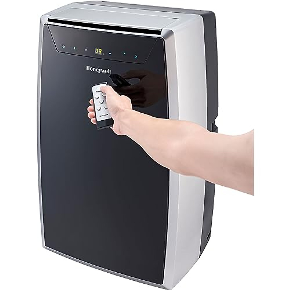 Honeywell Portable Air Conditioner w Heat Pump, Dehumidifier & Fan, Cools & Heats Rooms Up to 700 Sq. Ft. w Remote & Advanced LED Display