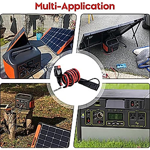 Yeebline SAE Anderson Connector, 2FT 12AWG 45A Anderson Connector Adapter to SAE Extension Cable Cord for Goal Zero Yeti, Suaoki, Renogy Portable Solar Generator Power Station