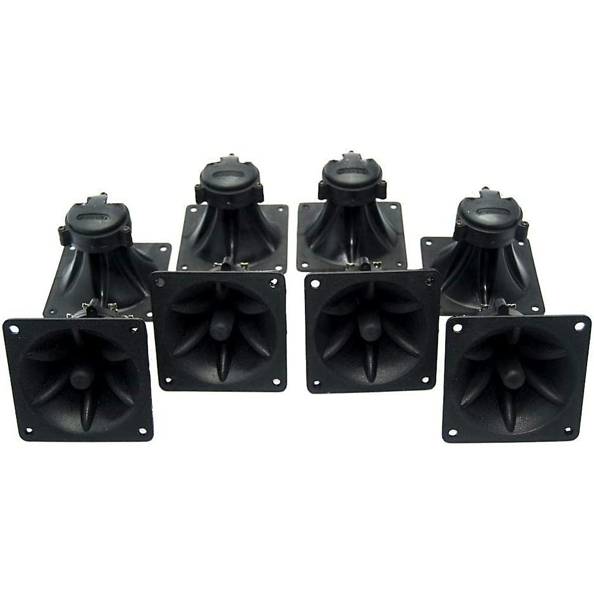 Nippon America 4 Pair of 3.25" x 3.25" Piezo Tweeter Element DJ Speaker Car Audio Square Single Super Horn NTX-1004PZ