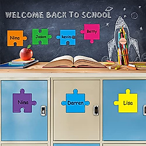 Puzzle Pieces Cutouts Puzzle Pieces Accents Paper for Classroom Decor Bulletin Board School Playroom Baby Nursery Kids Bedroom Studio (64 Pieces)